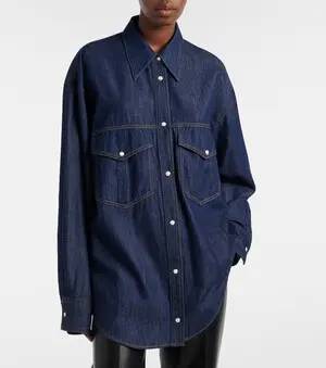 Khaite Christensen Oversized Denim Shirt