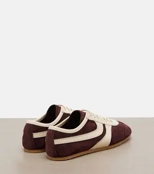 Dries Van Noten Leather-trimmed Suede Sneakers