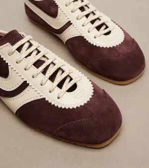 Dries Van Noten Leather-trimmed Suede Sneakers