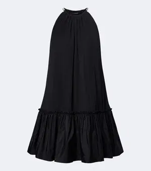 Max Mara Embellished Halterneck Mini Dress - Black