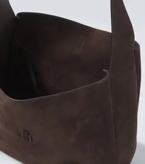 Saint Laurent Le 5 À 7 Maxi Suede Shoulder Bag - Brown