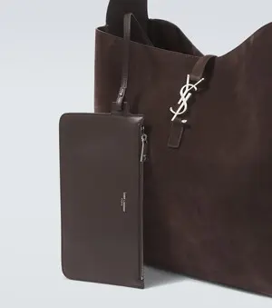 Saint Laurent Le 5 À 7 Maxi Suede Shoulder Bag - Brown