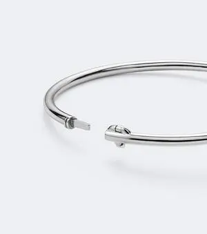 Yvonne Léon 9kt White Gold Diamond And Enamel Panda Bangle