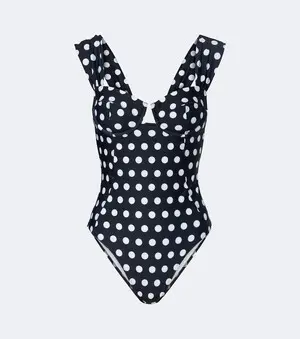 ALEXANDRA MIRO Lyra Polka-dot One-piece Swimsuit