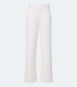 Max Mara Wool-blend Wide-leg Trousers - White