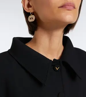 Valentino Garavani Vgold Wool-blend Jacket - Black