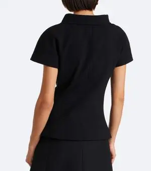 Valentino Garavani Vgold Wool-blend Jacket - Black