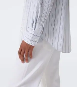 Thom Browne 4-bar Striped Cotton Shirt - Grey