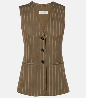 Max Mara Striped Vest - Green