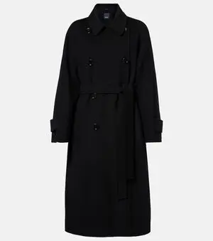 Max Mara Double-breasted Virgin Wool Coat - Black