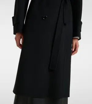 Max Mara Double-breasted Virgin Wool Coat - Black