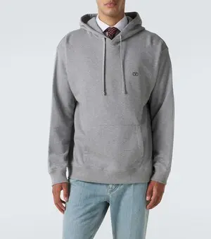 Valentino Garavani Vlogo Cotton Jersey Hoodie