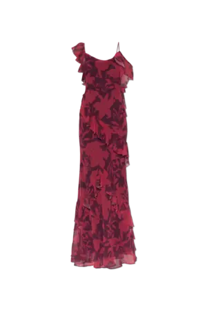 SELF-PORTRAIT Dress With Ruffles - Red