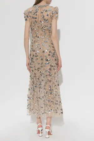 SELF-PORTRAIT Dress With Shimmering Appliqués