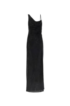 SELF-PORTRAIT Dress With Shimmering Sequins - Black