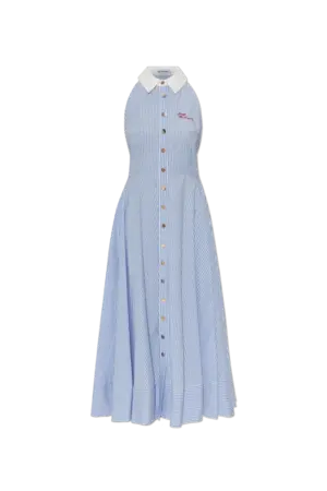 SELF-PORTRAIT Dress With A Striped Pattern - Blue