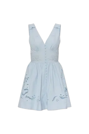 SELF-PORTRAIT Short Dress With Openwork Pattern