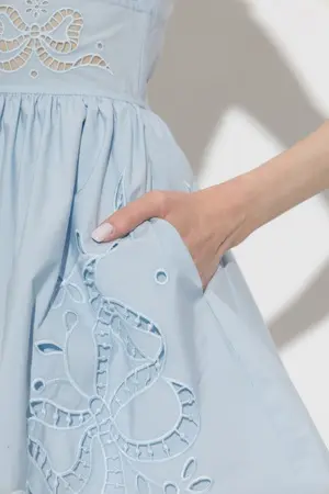 SELF-PORTRAIT Short Dress With Openwork Pattern