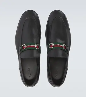 Gucci Horsebit Leather Loafers - Black