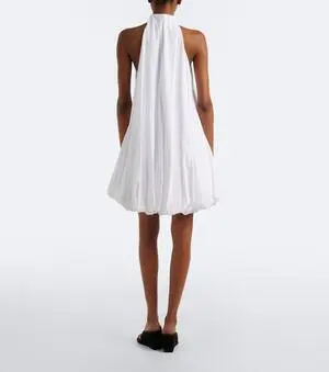 Alaïa Halterneck Cotton Poplin Minidress