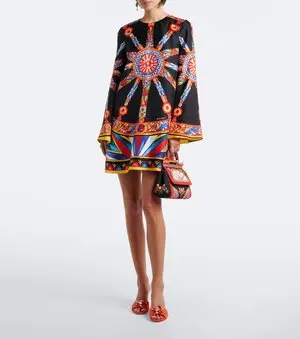Dolce & Gabbana Carretto Silk Twill Kaftan