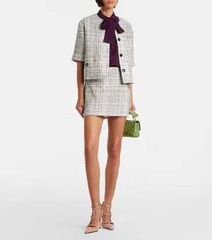Valentino Garavani Rockstud Spike Small Suede Top-handle Bag