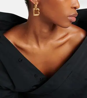 Balenciaga Brass Hoop Earrings