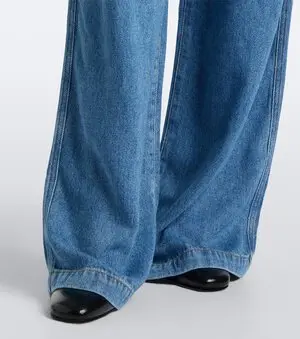 Sportmax Wide-leg Jeans In Midnightblue Vintage