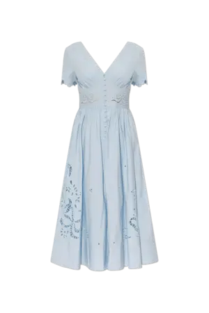 SELF-PORTRAIT V-neck Dress - Blue