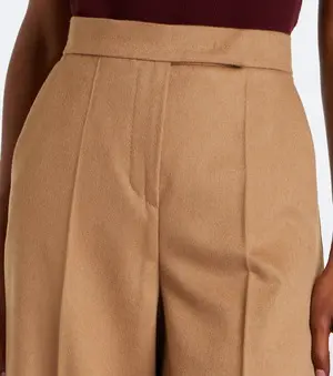 Max Mara Camel Hair Wide-leg Trousers
