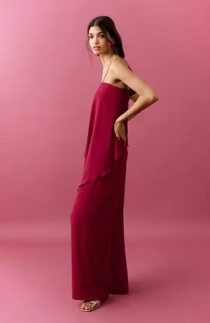Mango Ruffled Asymmetric Jumpsuit