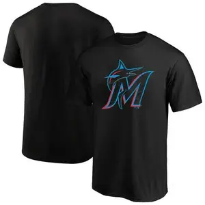 Profile Miami Marlins Big & Tall Distressed Logo T-shirt