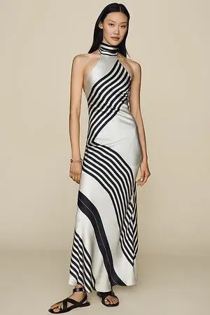 DELFI COLLECTIVE Sonya Halter Maxi Dress - Striped