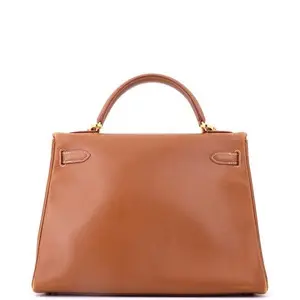 Hermès Kelly Handbag Brown Courchevel With Hardware 32