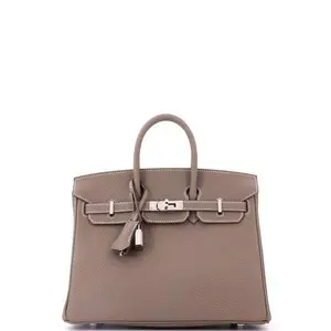 Hermès Birkin Handbag Togo With Palladium Hardware 25 - Grey