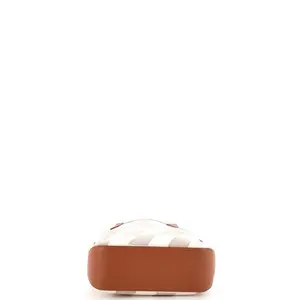 Hermès Cabas H En Biais Tote Canvas With Leather 27 - Gold