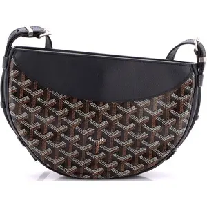 Goyard Hirondelle Shoulder Bag Coated Canvas And Leather - Black