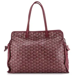 Goyard Hardy Pet Carrier Coated Canvas Pm - Red
