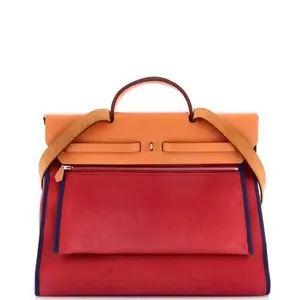 Hermès Herbag Zip Leather And Toile 39