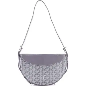 Goyard Hirondelle Shoulder Bag Coated Canvas And Leather - Gray