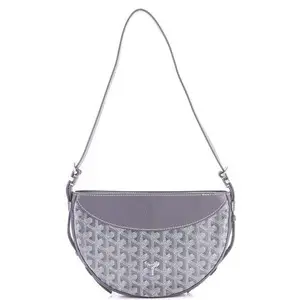 Goyard Hirondelle Shoulder Bag Coated Canvas And Leather - Gray
