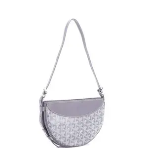 Goyard Hirondelle Shoulder Bag Coated Canvas And Leather - Grey