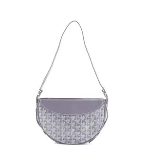 Goyard Hirondelle Shoulder Bag Coated Canvas And Leather - Grey
