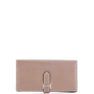 Hermès Bearn Wallet Epsom Long - Grey
