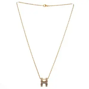Hermès Pop H Pendant Chain Necklace Metal And Enamel