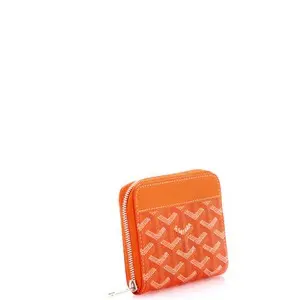 Goyard Matignon Zip Wallet Coated Canvas With Leather Pm
