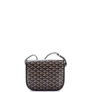 Goyard Belvedere Messenger Bag Coated Canvas With Leather Pm - Black
