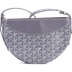 Goyard Hirondelle Shoulder Bag Coated Canvas And Leather - Grey