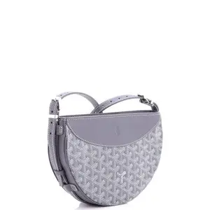 Goyard Hirondelle Shoulder Bag Coated Canvas And Leather - Grey