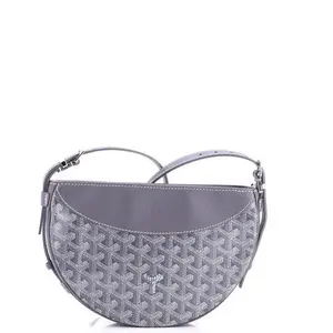 Goyard Hirondelle Shoulder Bag Coated Canvas And Leather - Grey